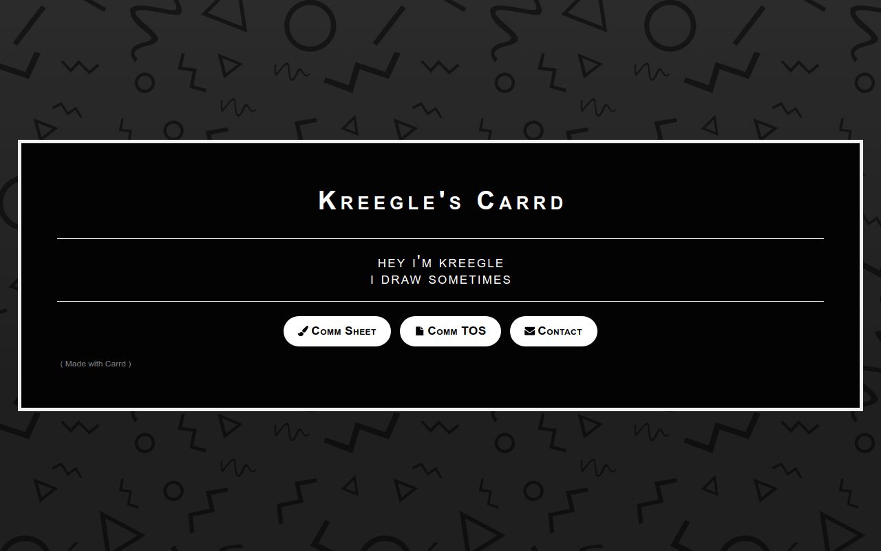 Kreegle's Carrd!!!!!!